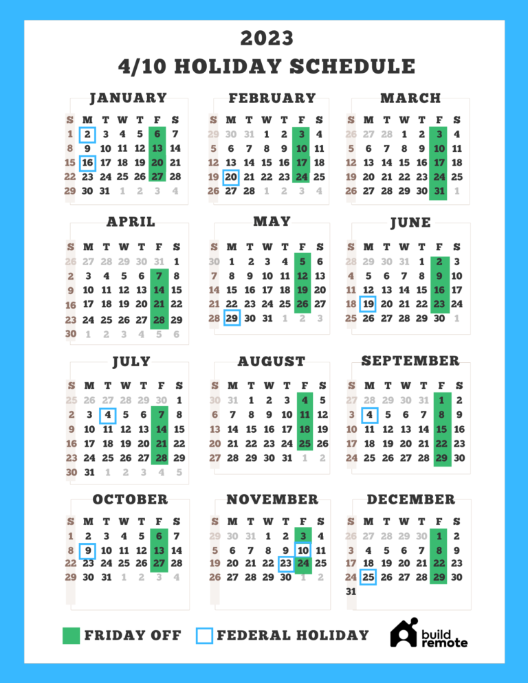 4/10 Work Schedule: The Complete Guide [2024] | Buildremote