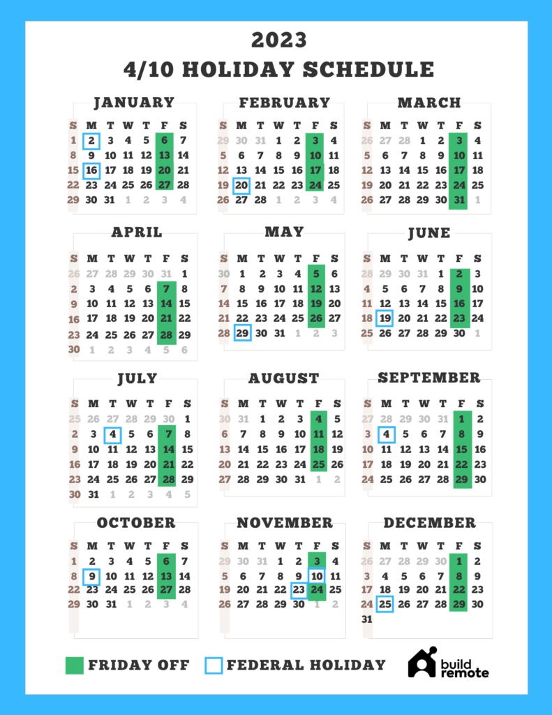 4/10 Work Schedule: The Complete Guide [2024] | Buildremote