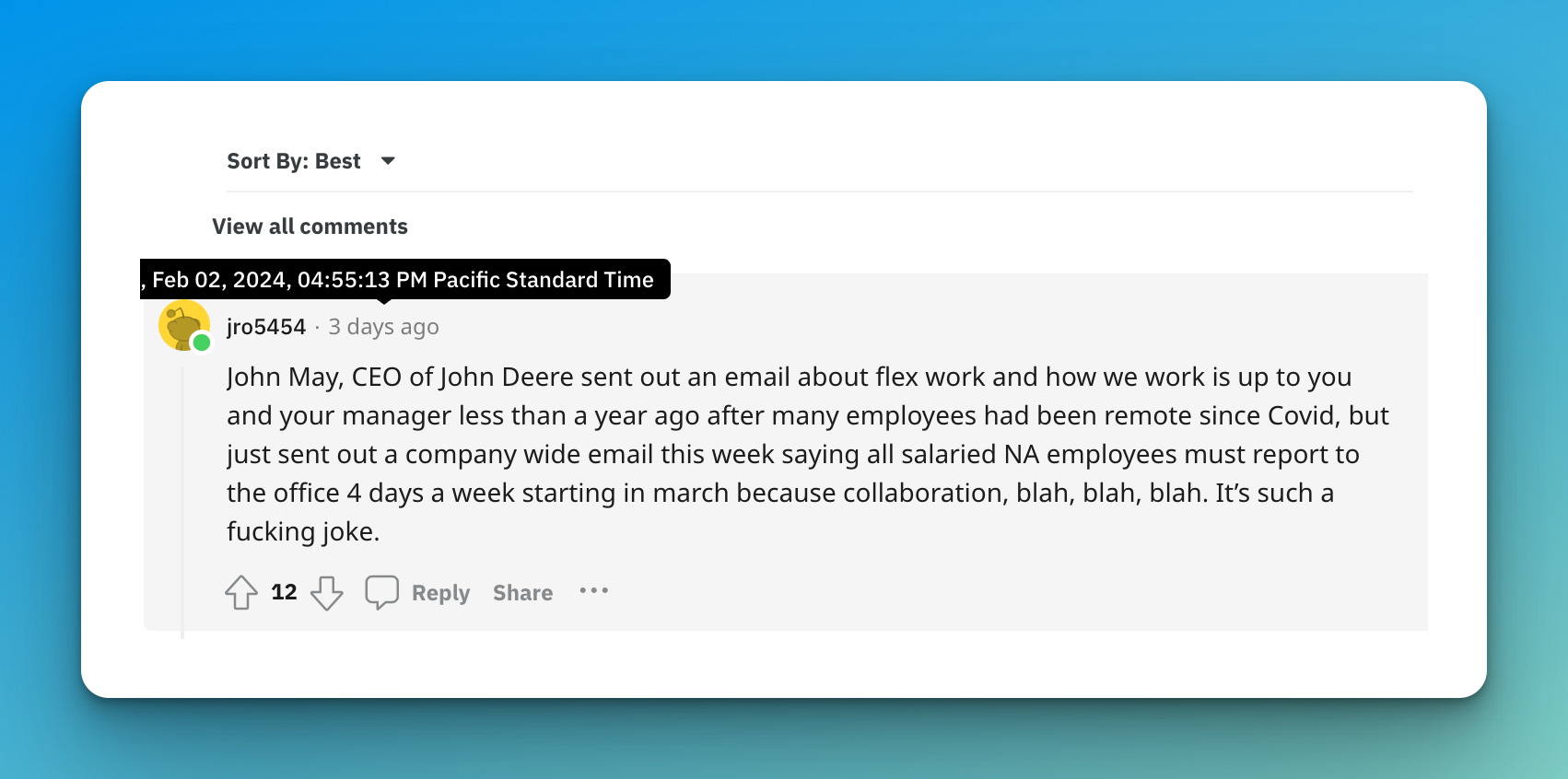 John Deere CEO Calls Employees Back To The Office | Buildremote